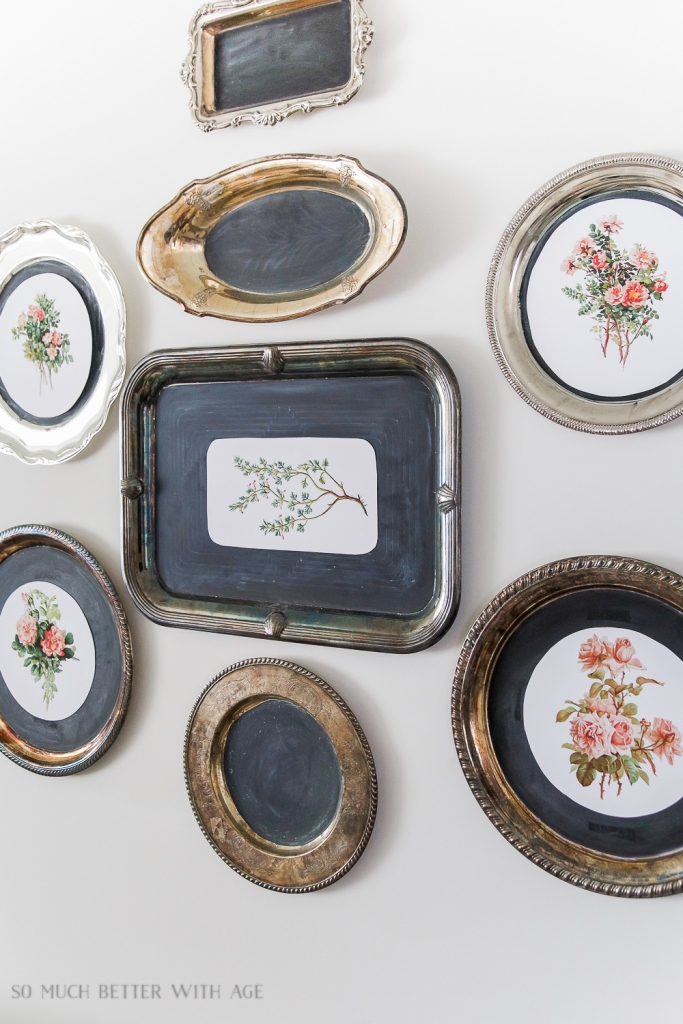 Spring Flowers on Silver Platters - Free Printables - Jamie Lundstrom