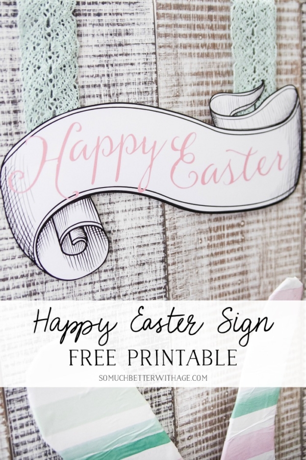 Happy Easter Sign - Free Printable + Video - Jamie Lundstrom