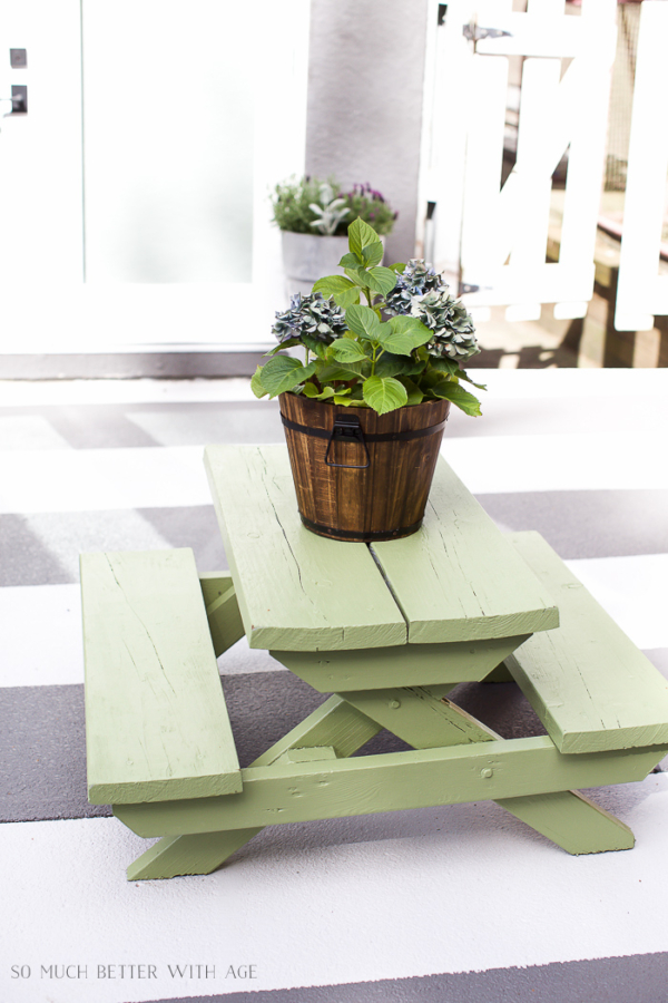 Kid's Picnic Table Makeover - How to Paint Over Rotten Wood - Jamie ...