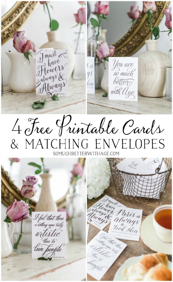 Free Printable Cards & Matching Envelopes - You Are So Much Better With ...