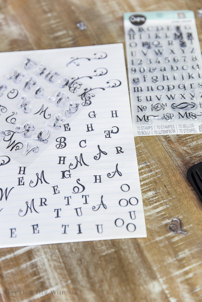 How to Line Up Alphabet Rubber Stamps and Use In Place of Hand ...