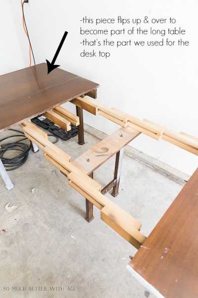 How to Make a Desk from an Extendable Table - Jamie Lundstrom