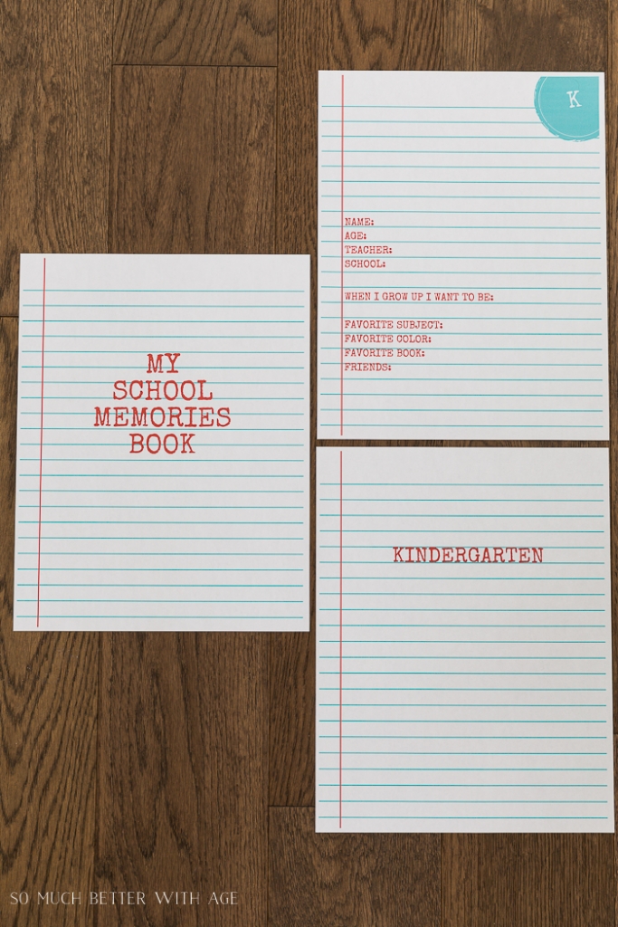 My School Memories Book - Free Printables K to Grade 12 - Jamie Lundstrom