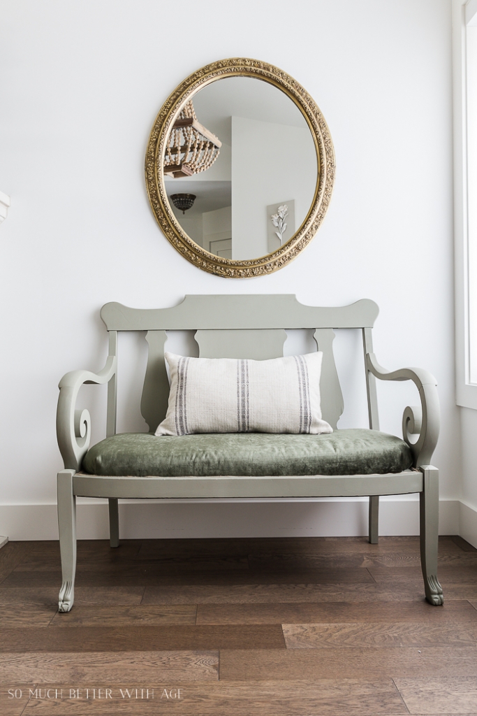 Settee Makeover - How to Upholster a Bench Seat - Jamie Lundstrom