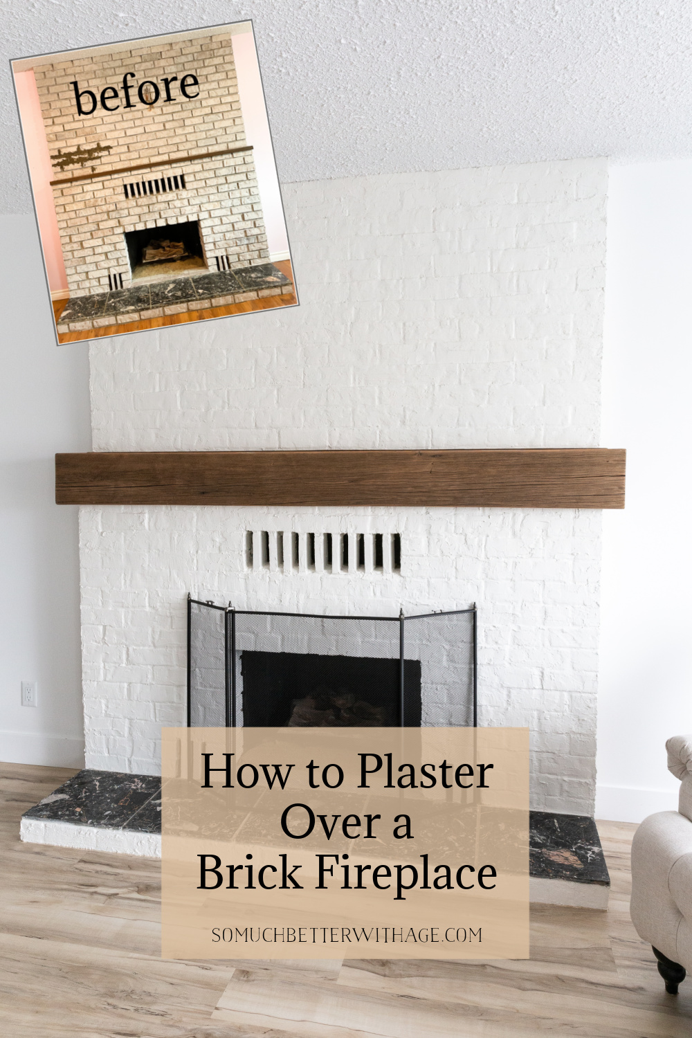 How To Plaster Over Brick Fireplace at Pauline Smith blog